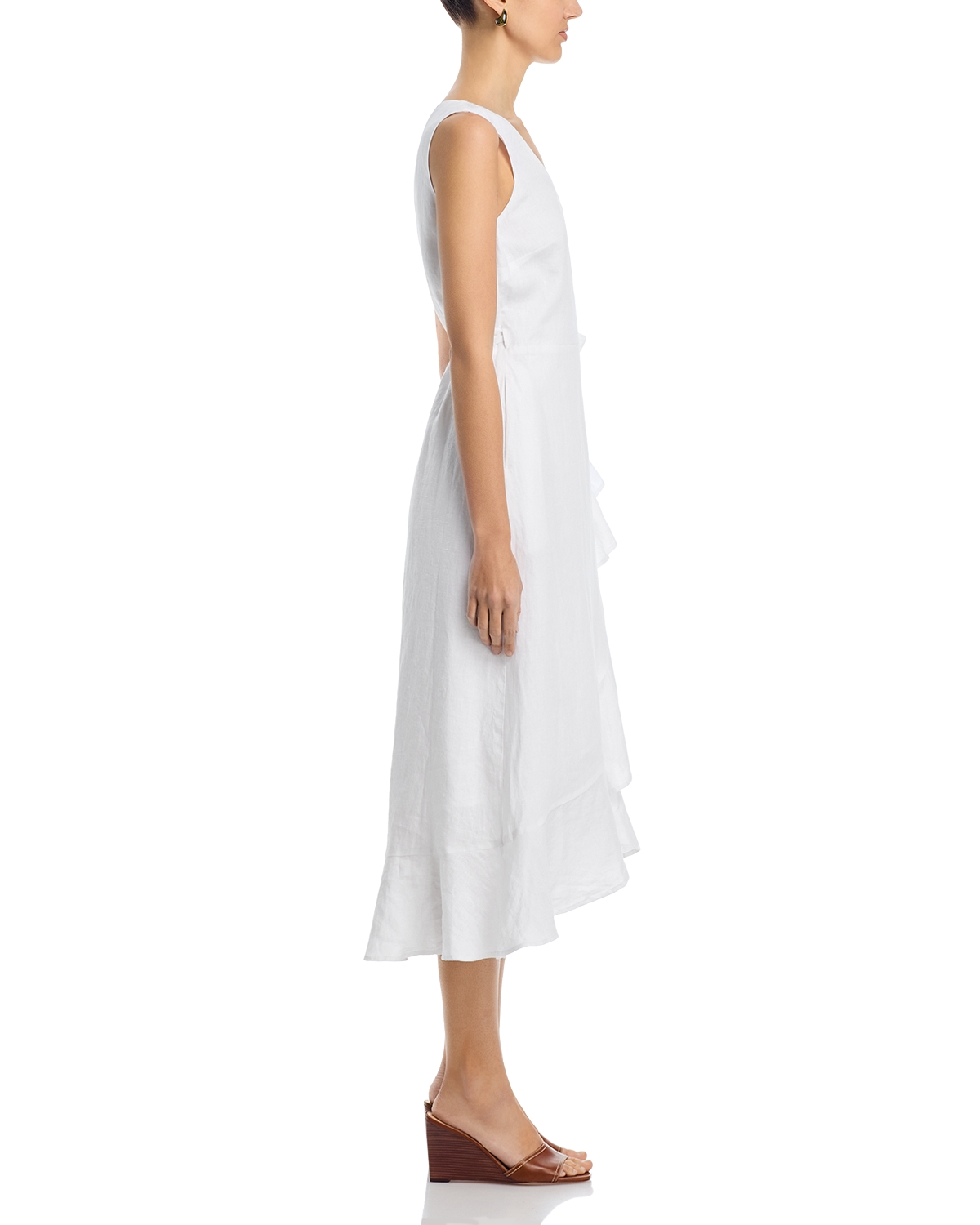 chinese dress ladies Organic Linen Wrap Dress Eliana Cloudy Blue ❤️ menique