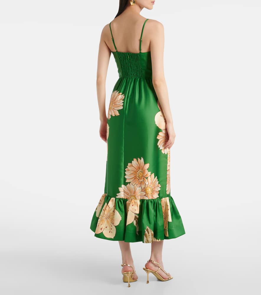 Alemais AlMais Sage Floral Midi Dress In Green - 30% Off | Editorialist
