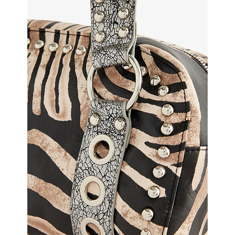 Jaded London Marza Zebra-Print Faux-Leather Shoulder Bag - Multi