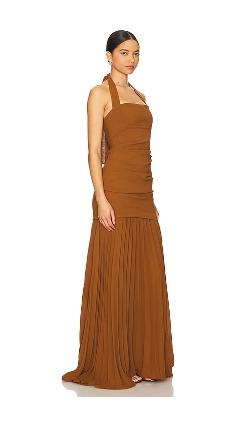 Dress The Population Delilah Dress In Beige 55% Off Editorialist
