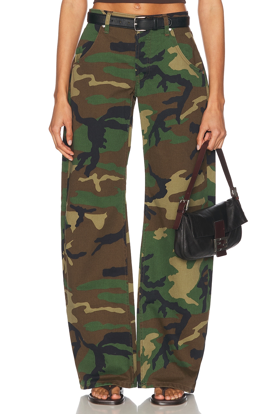 EB DENIM Enzo Mid Rise Barrel - Camo | Editorialist