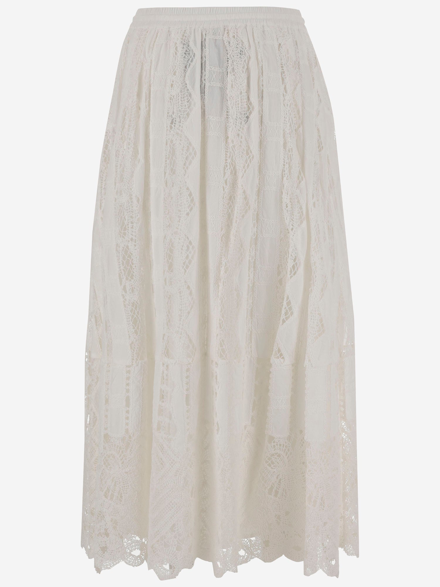 Twinset Sangallo Long Skirt In White - 33% Off | Editorialist Twinset Sangallo Long Skirt In White - 33% Off | Editorialist