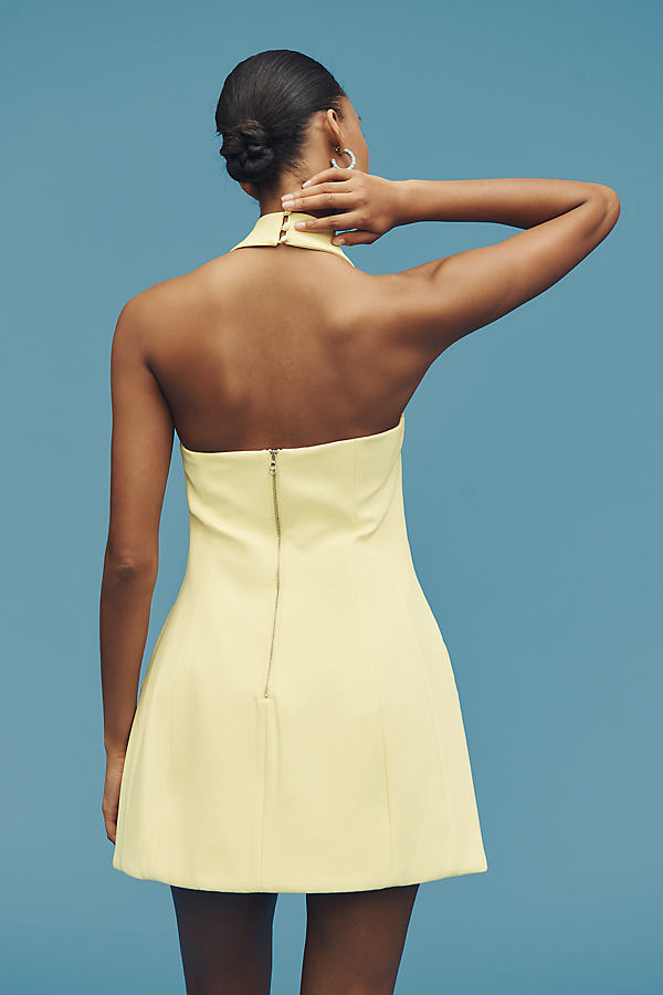 Bardot Nevelle Halter Square-Neck Mini Dress - Yellow - 5% Off |  Editorialist