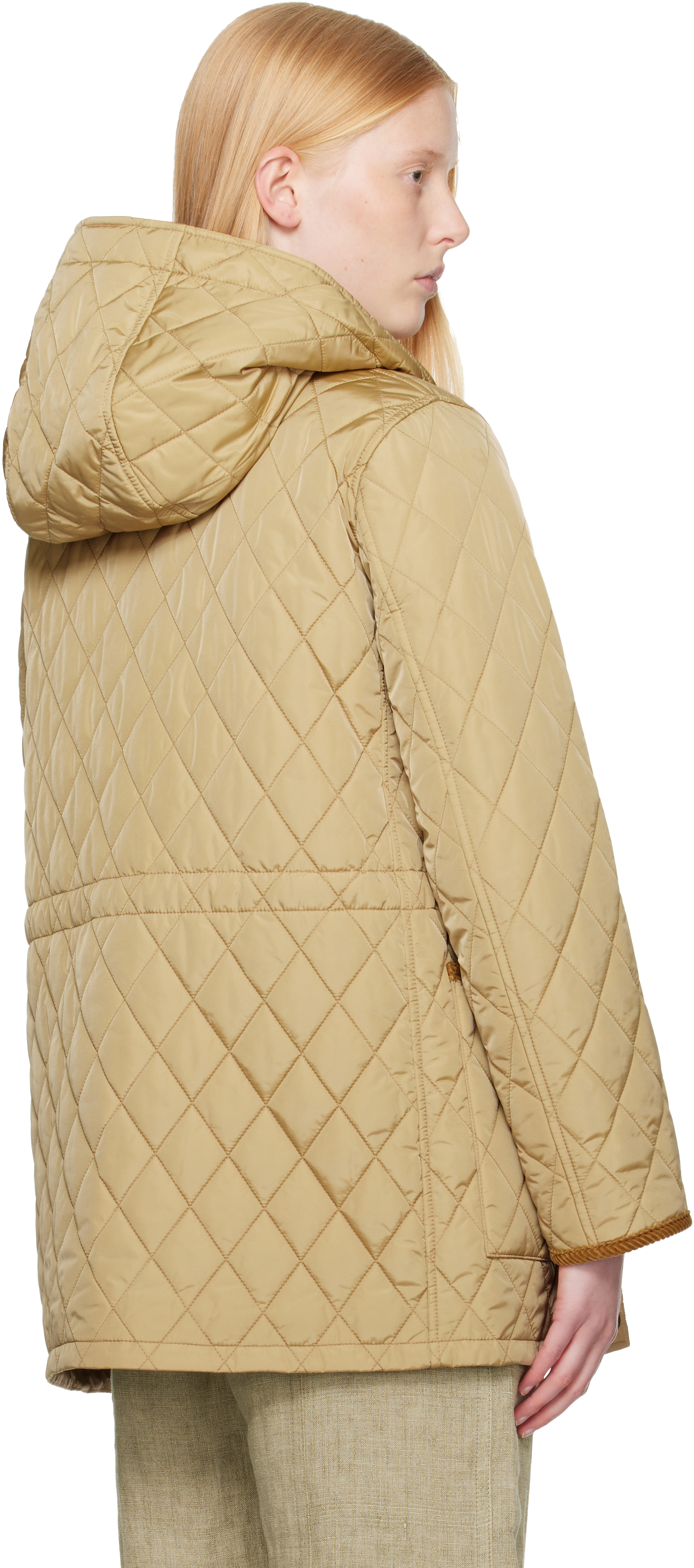 Burberry Quilted Hooded Jacket - Flax | Editorialist