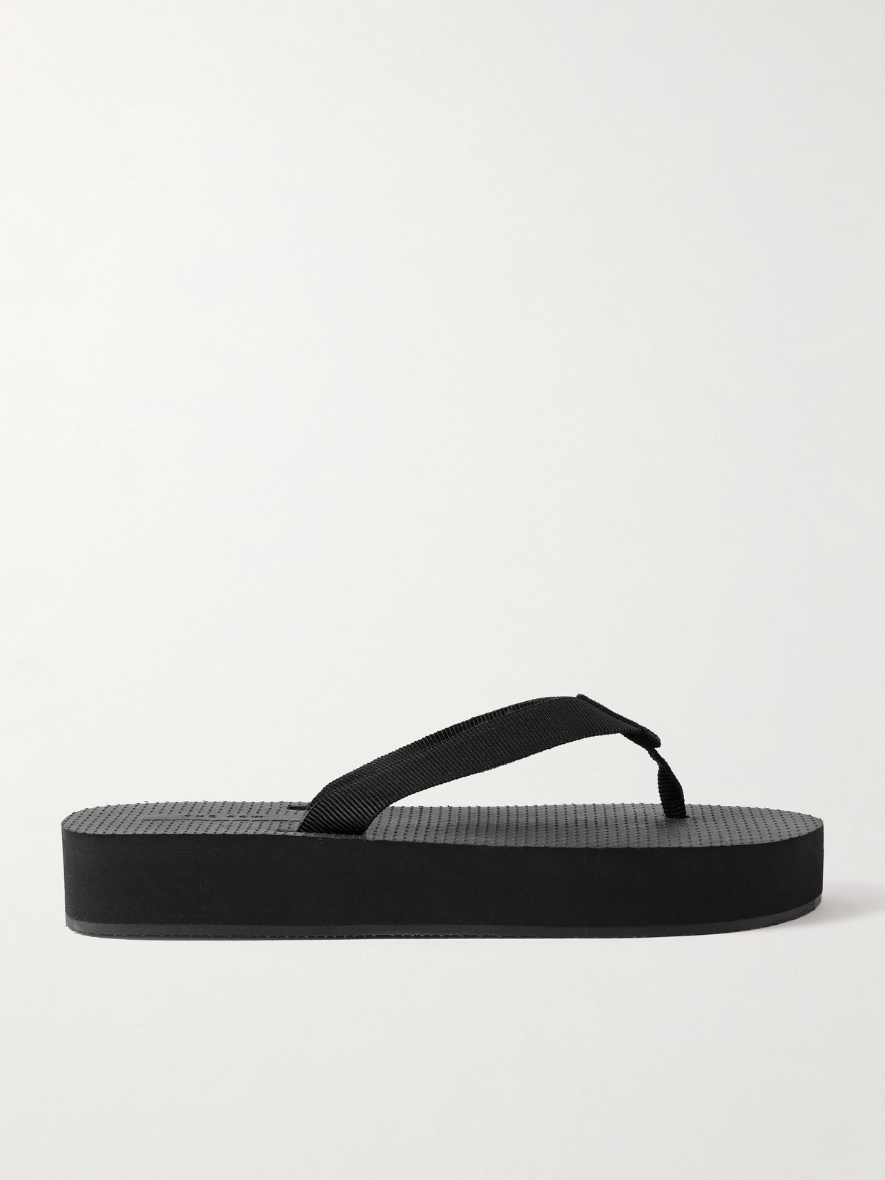 Staud Tessa Platform Flip Flop In Black Faux Croc 70% Off