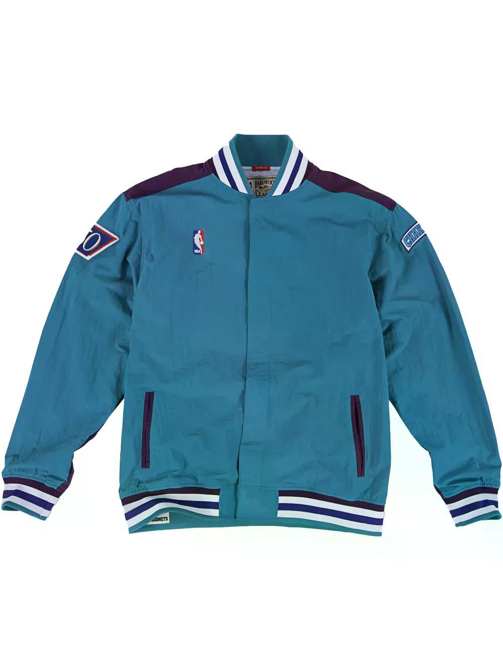 Mitchell & Ness Nba 96-97 "Hornets" Authentic Warm-Up Jacket - Blue ...
