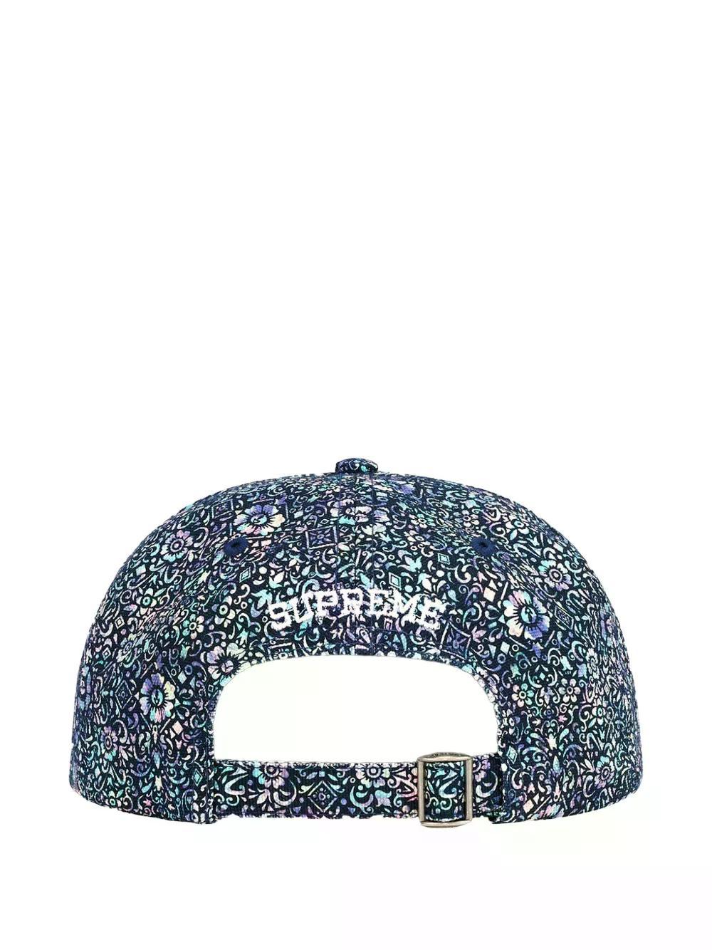 Supreme Liberty Floral 6-Panel Cap - Navy Blue | Editorialist