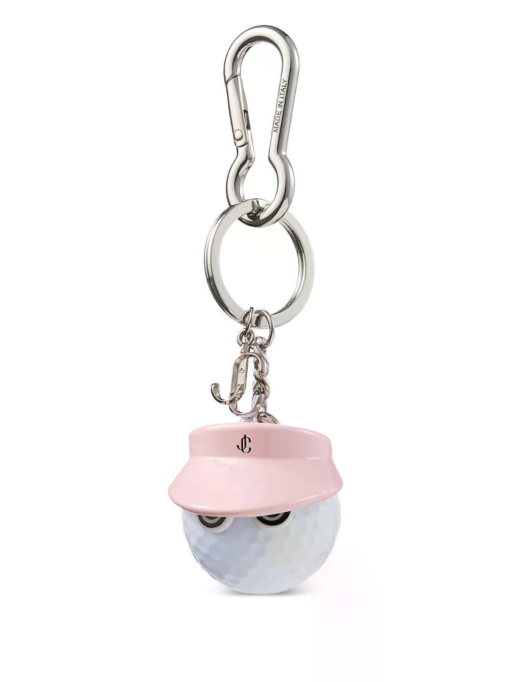 JIMMY CHOO X Malbon Golf-ball Keyring - Silver | Editorialist