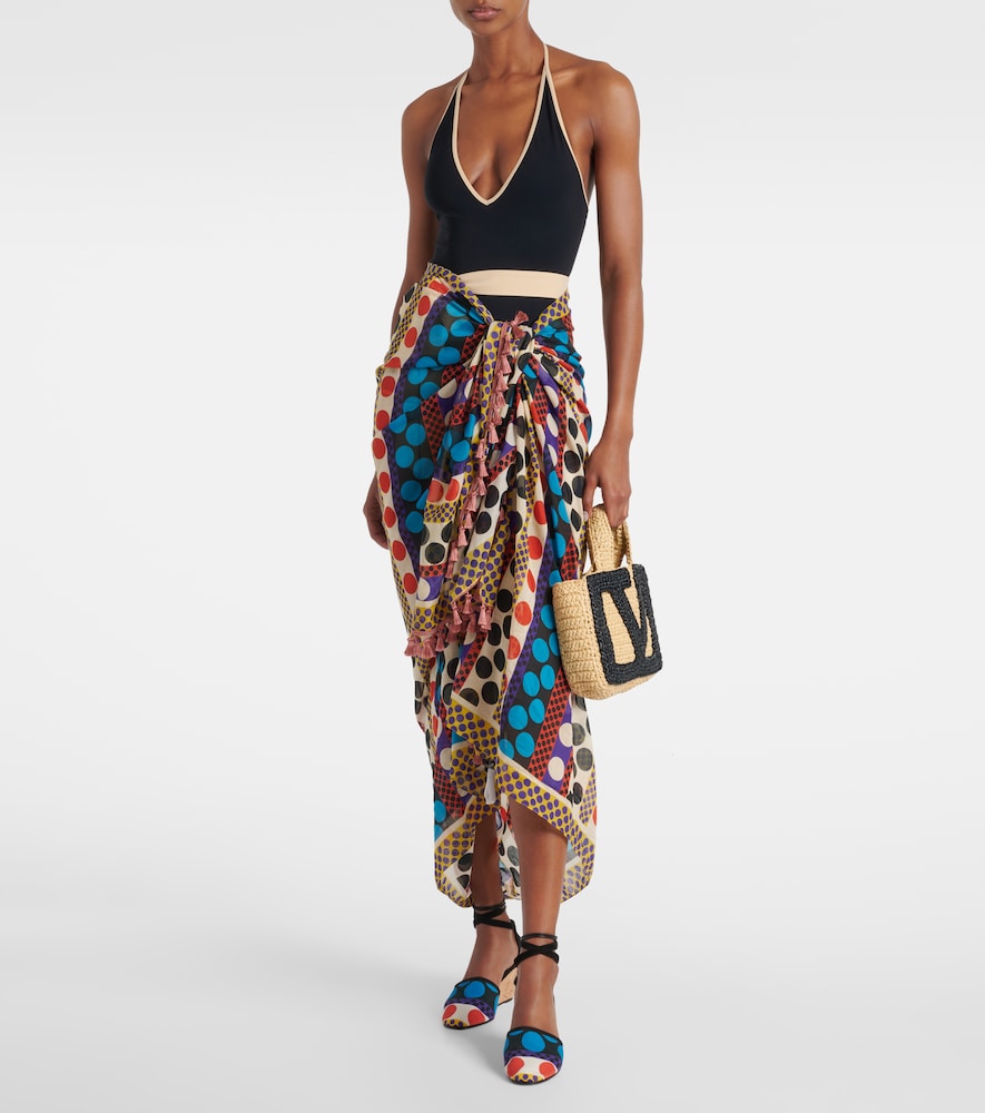 VALENTINO La Cruisette Printed Espadrille Wedges