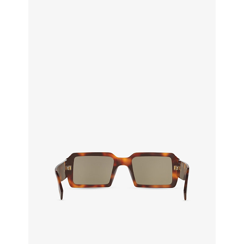 Fendi 59MM tortoise shell square rim sunglasses 27045940~brown_8.jpg main image 3