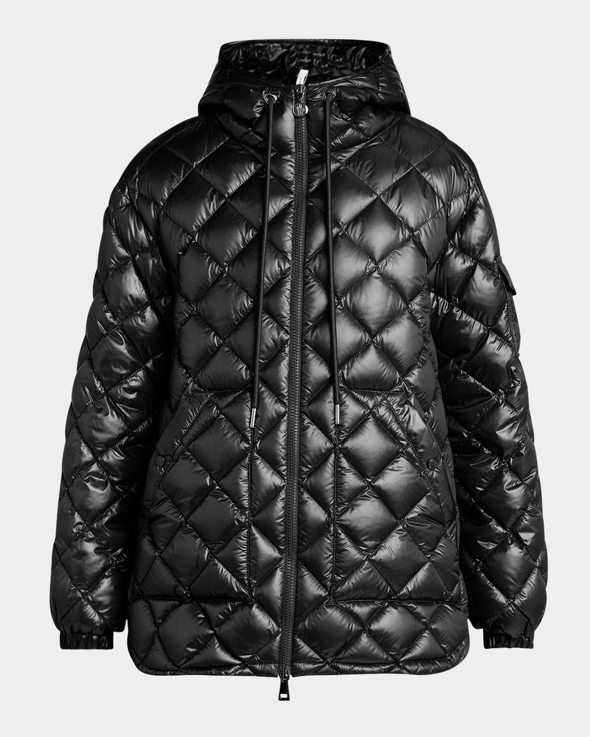 Moncler Short Padded Down Jacket - Black | Editorialist