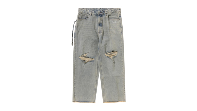 Bape Essential Paisley Trimmed Denim Pant - Blue | Editorialist