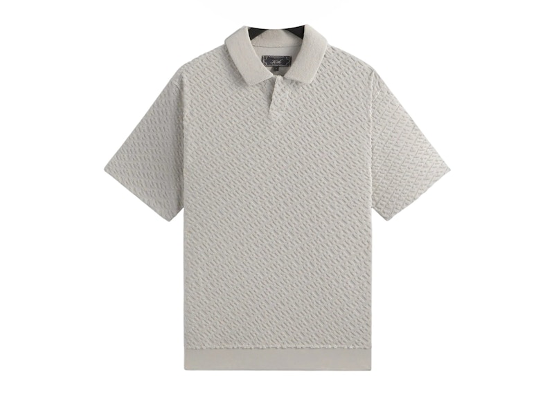 Kith Monogram Terry Leo Polo Shirt - Concrete | Editorialist