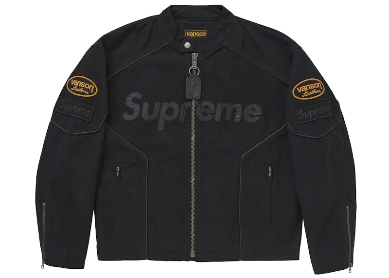 Supreme X Vanson Leathers Cordura Jacket - Black | Editorialist
