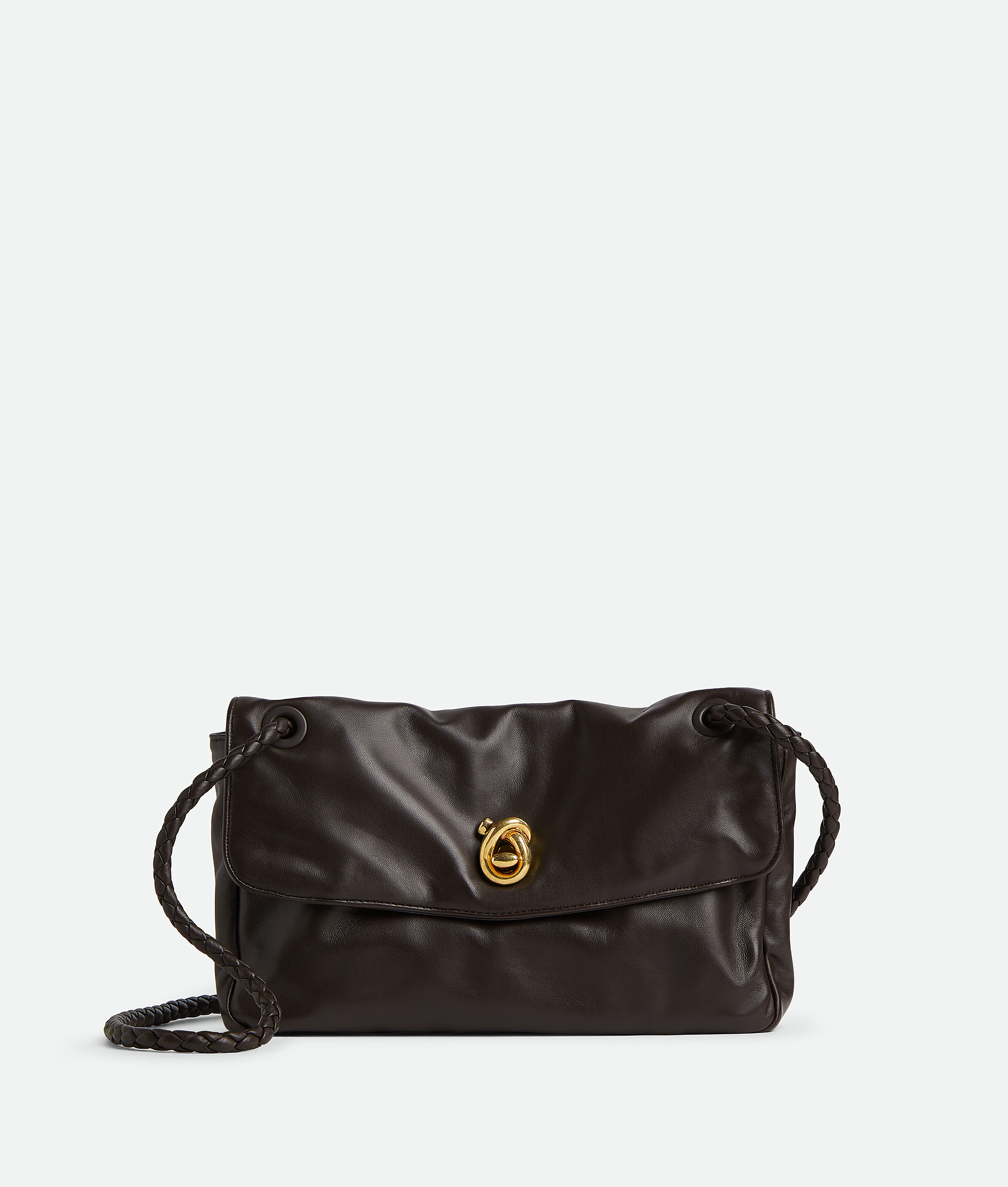 Bottega Veneta Lambskin Leather Shoulder Bag - Fondant | Editorialist