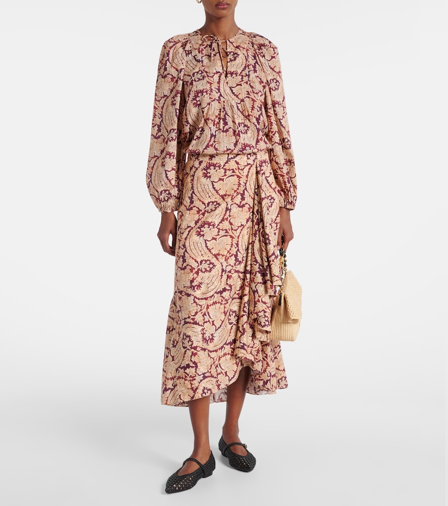 ULLA JOHNSON Ulla Johnson Brea Printed Cotton-Blend Blouse