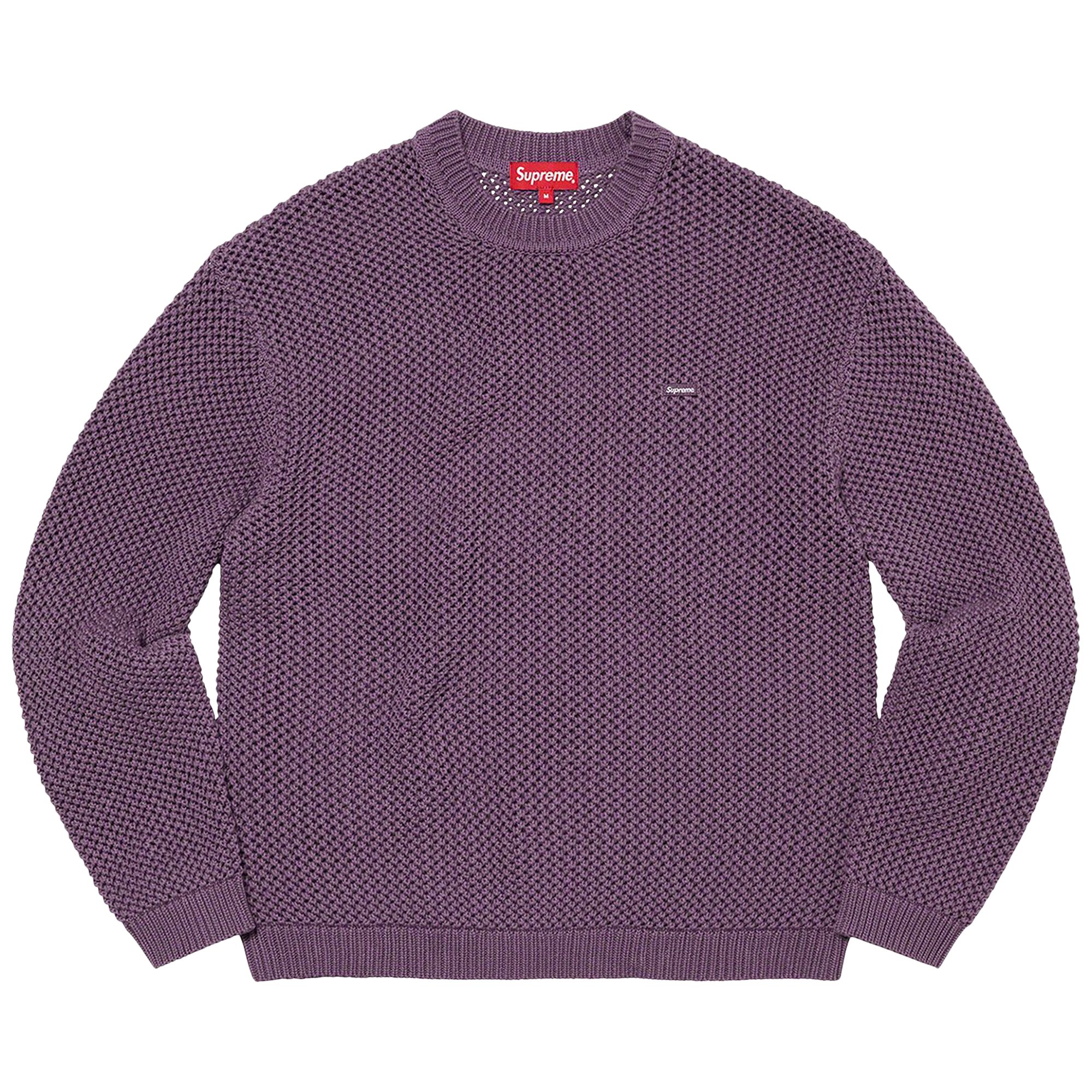 Supreme Small Box Polo Sweater - Purple | Editorialist