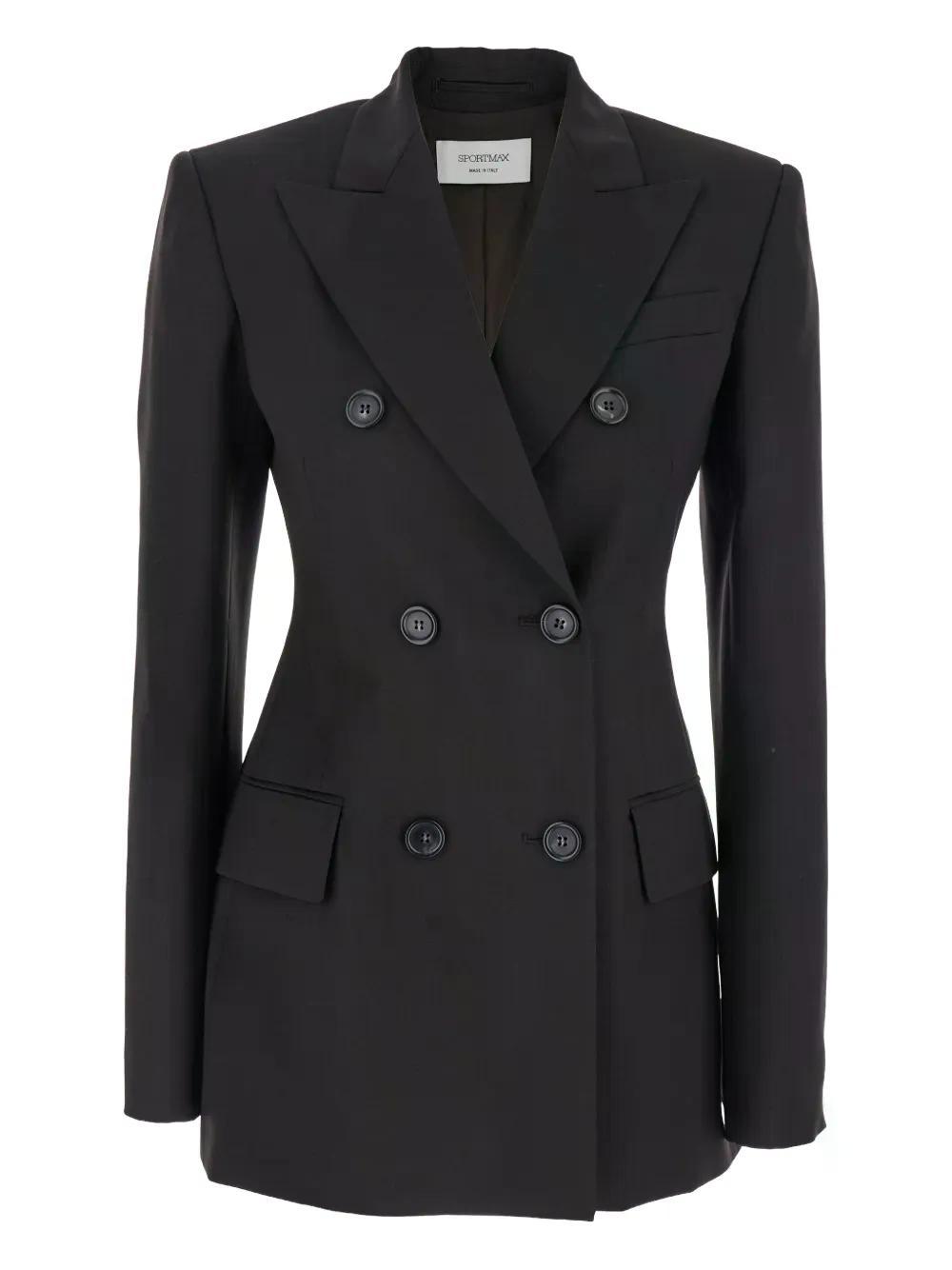 Sportmax Frizzo Scuba Jersey Blazer - Black | Editorialist Sportmax Frizzo Scuba Jersey Blazer - Black | Editorialist