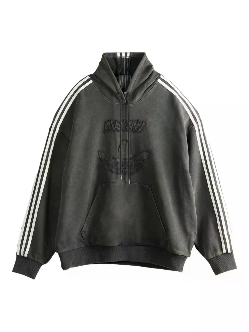 Adidas X Avavav Shoulderless Hoodie - Grey | Editorialist