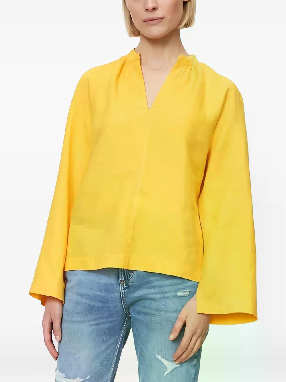 MARC O'POLO Bell-Sleeve Linen Blouse