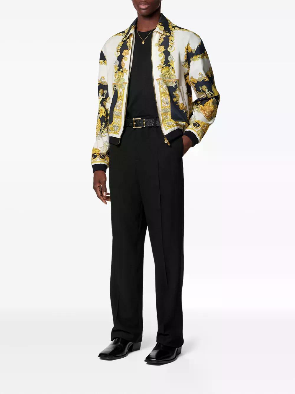 VERSACE Belted Tailored Trousers