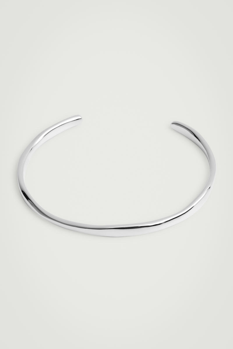 COS SLIM STERLING SILVER カフバングル Cos Slim Sterling Silver Cuff In Silver-Colored - 50% Off