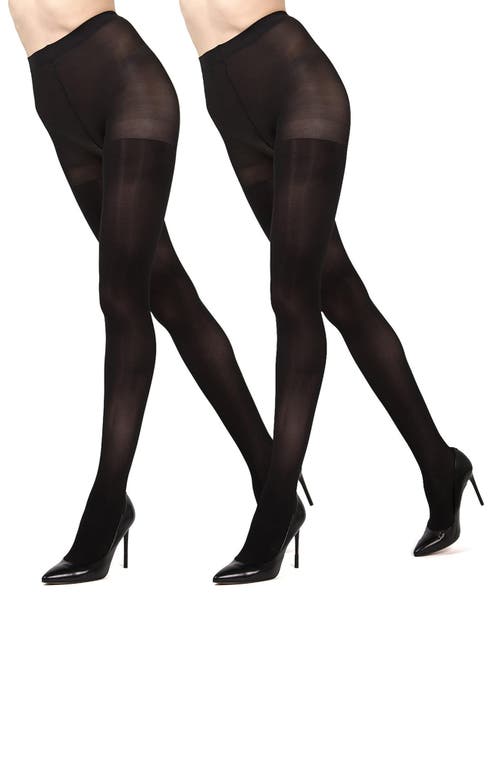 MEMOI Opaque Tights Pack of Two