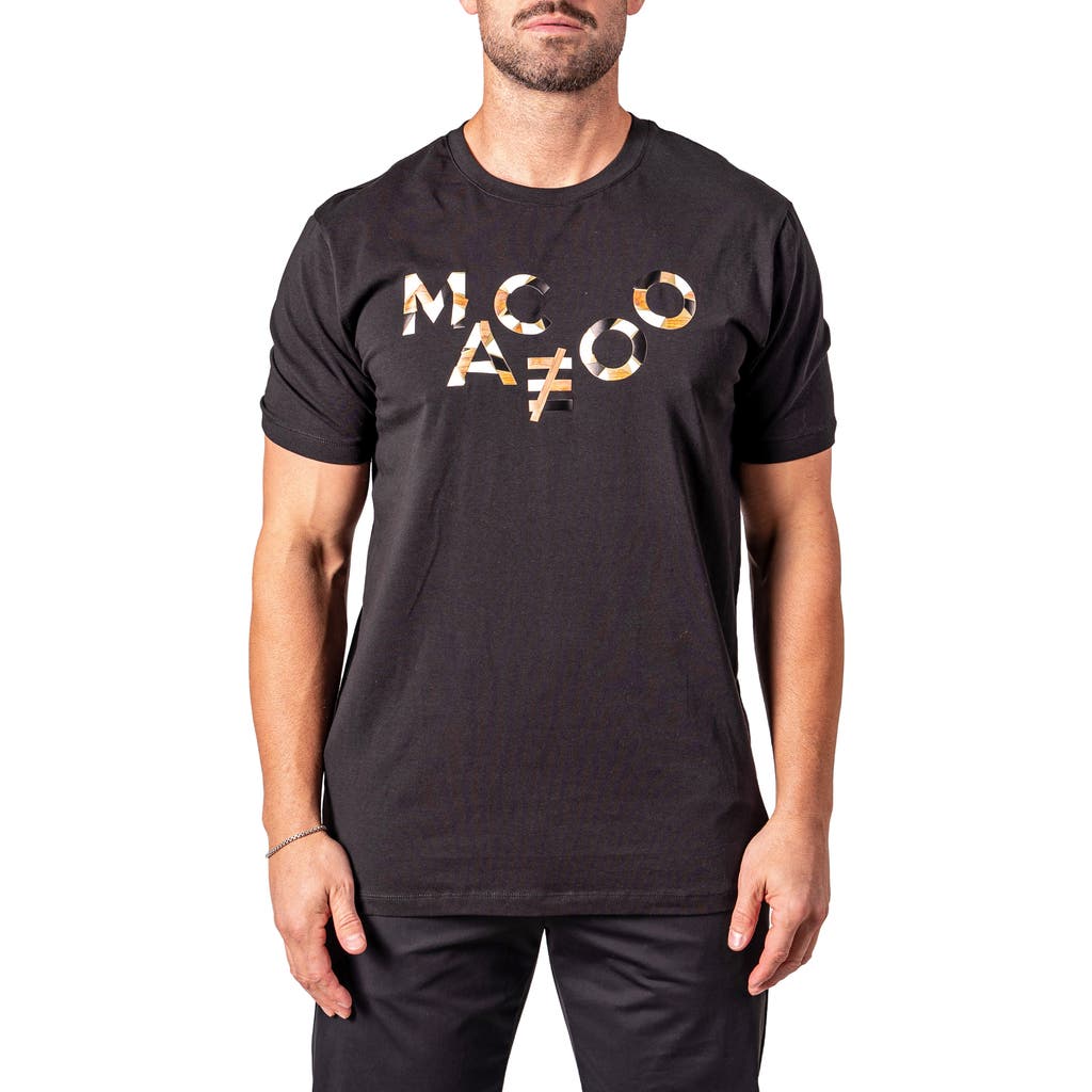 MACEOO logo appliqué graphic t-shirt