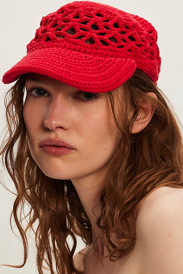 Free People Silvie Crochet Baseball Cap In Ivory - 58% Off  display picture 1
