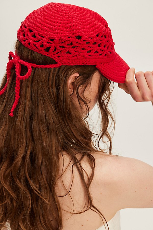 Free People Silvie Crochet Baseball Cap In Ivory - 58% Off  display picture 3