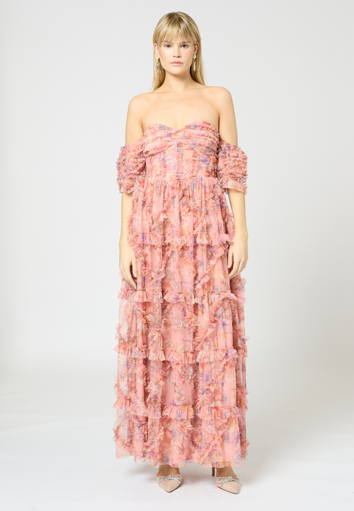 BEAUUT Ruffle Maxi Dress
