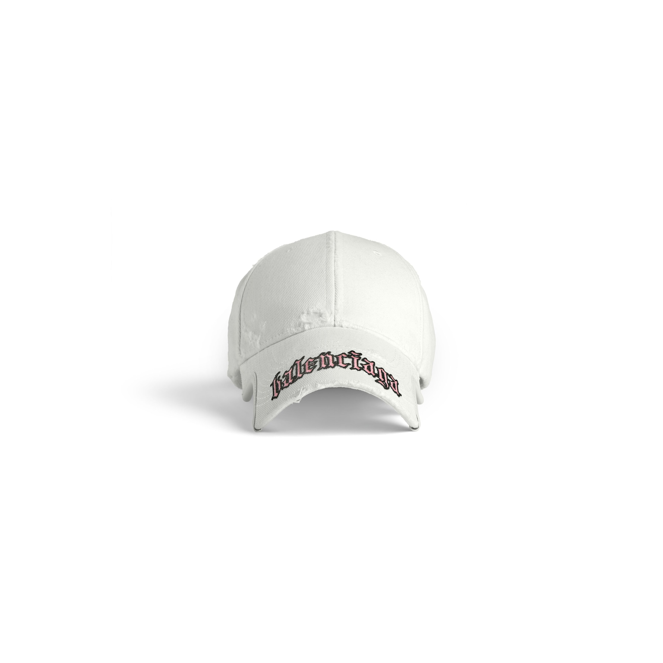 Balenciaga Blackletter Script Baseball Cap - White