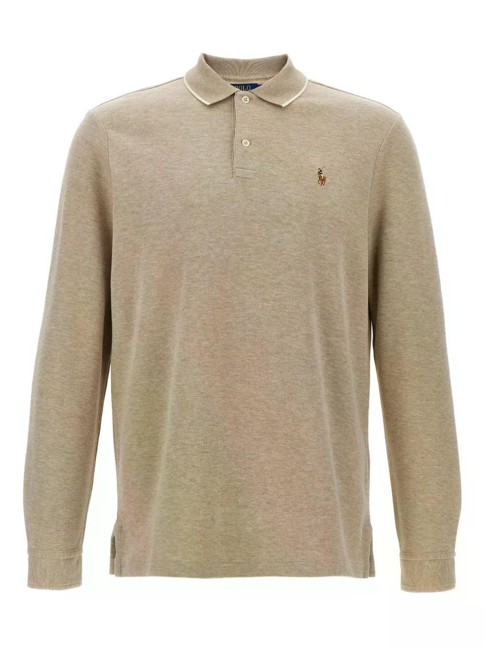 Polo Ralph Lauren Long-sleeve Polo Shirt - Neutrals | Editorialist
