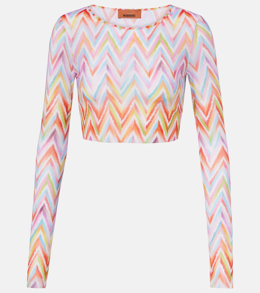 MISSONI Chevron Cropped Top