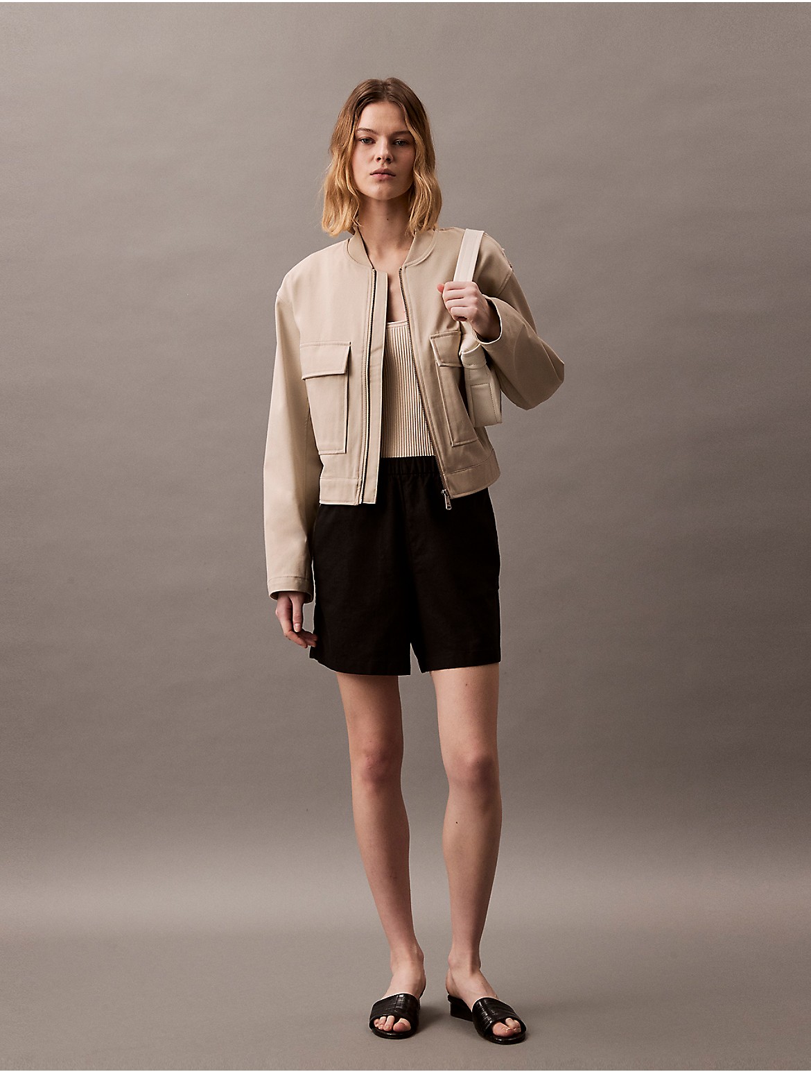 CALVIN KLEIN Calvin Klein Linen-Cotton Pull-On Shorts