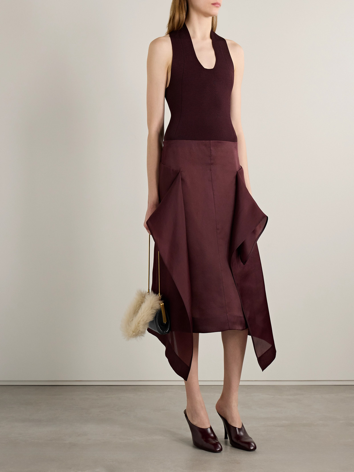KHAITE Toto Stretch-Knit Halterneck Bodysuit