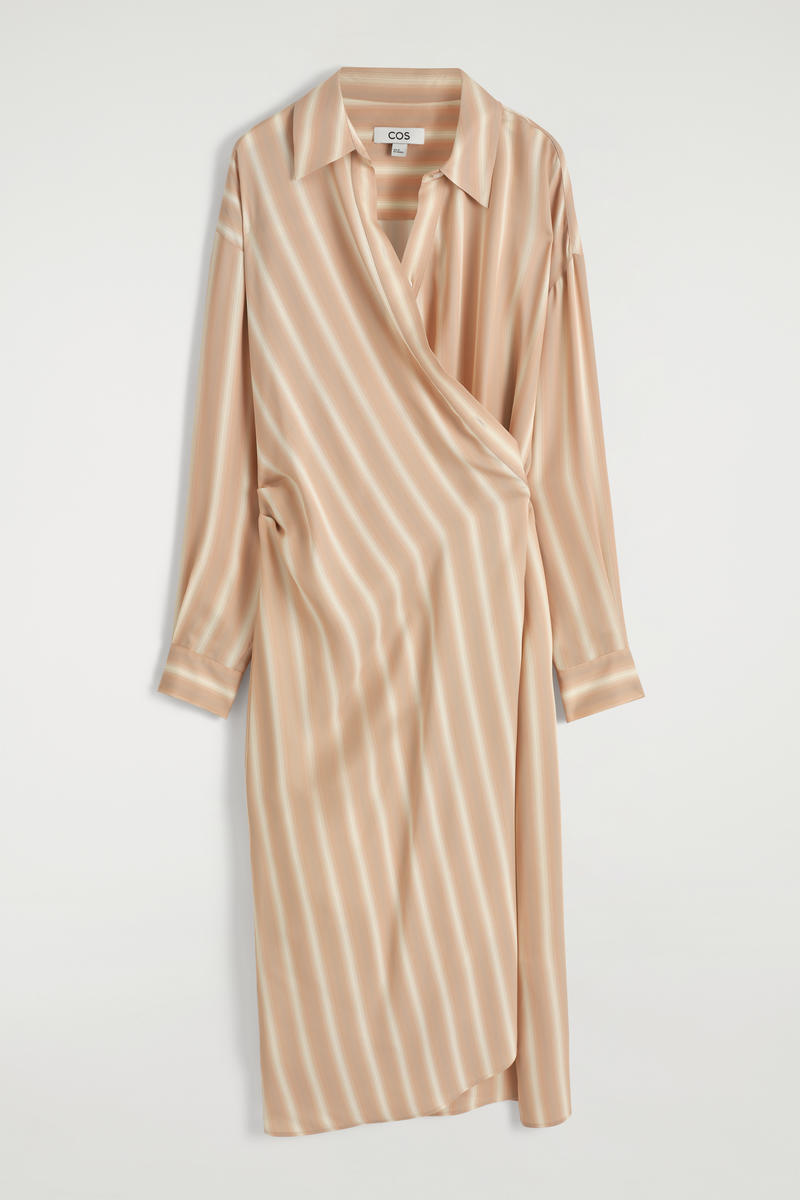 cos long sleeve wrap dress COS Long-Sleeve Black Dress Tie Wrap Around Long