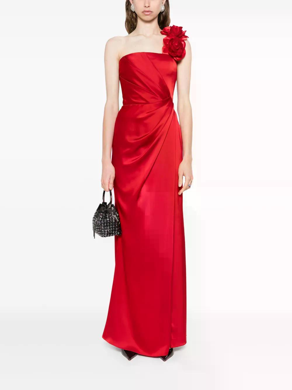 SILK LOVE & LACE Asymmetric One-Shoulder Dress