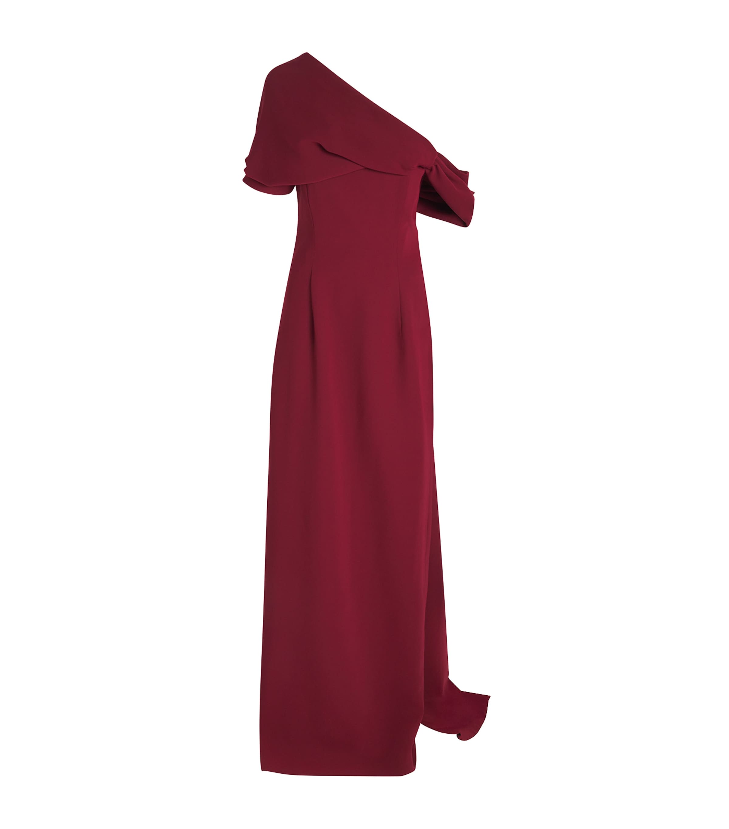 Sabina Bilenko Mallow One-Shoulder Draped Crepe Gown - Red