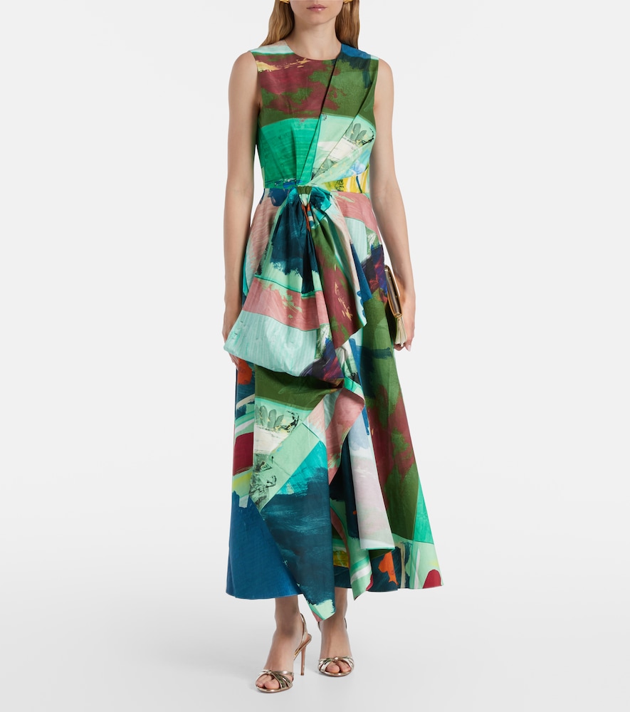 ROKSANDA Nura Bow-Detail Cotton Cocktail Dress
