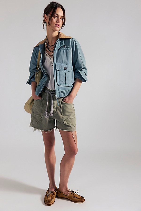 FREE PEOPLE We The Free Moxie Barrel Denim Shorts