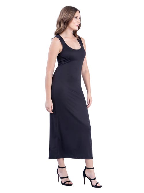 24SEVEN COMFORT APPAREL Scoop Neck Racerback Maxi Dress
