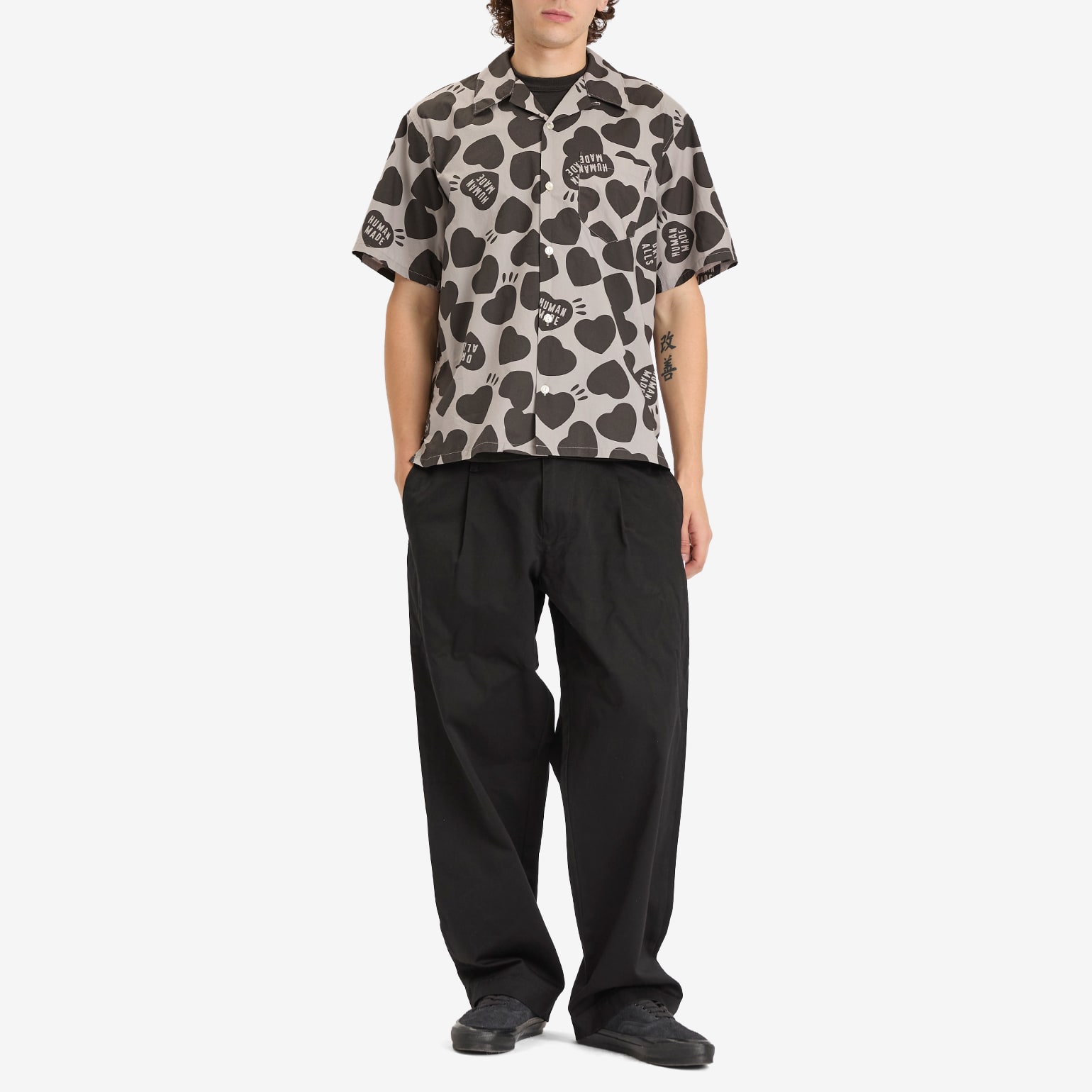 Human Made Polar Bear Camp Shirt - Charcoal | Editorialist