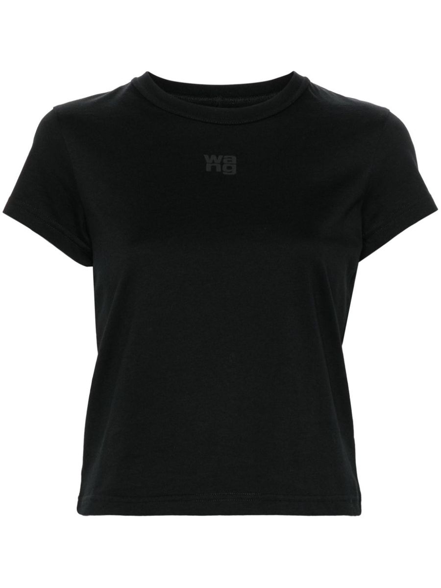 Alexander Wang Short-Sleeve T-Shirt With Logo In Blue - 36