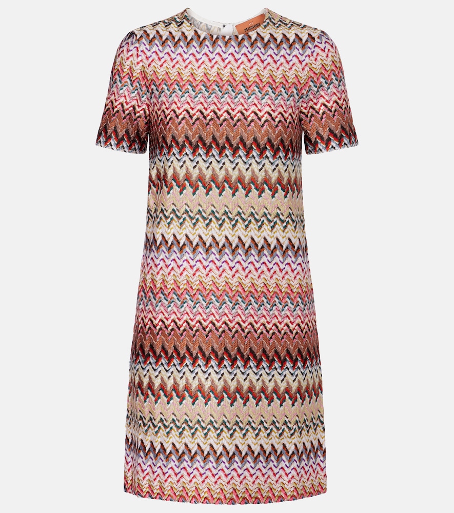 MISSONI Missoni Zig Zag Lamé Minidress