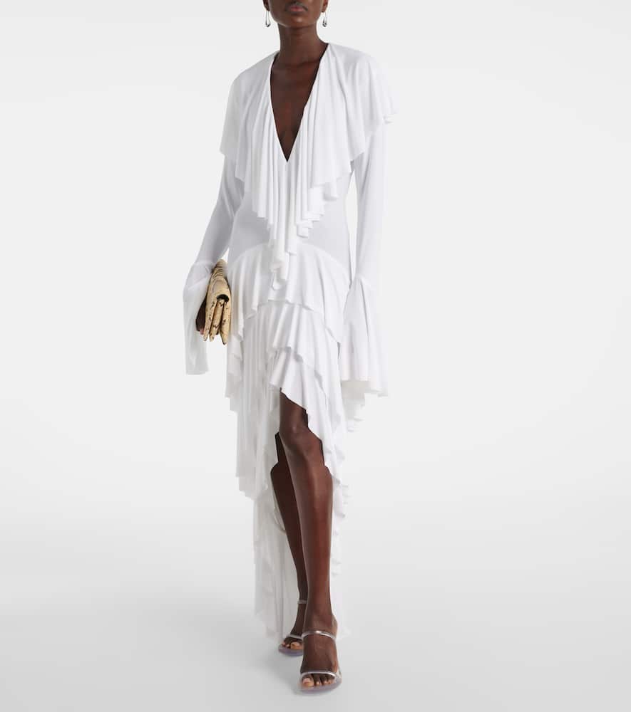slim fit dress slacks Melissa Halter Maxi Dress in White main image 0