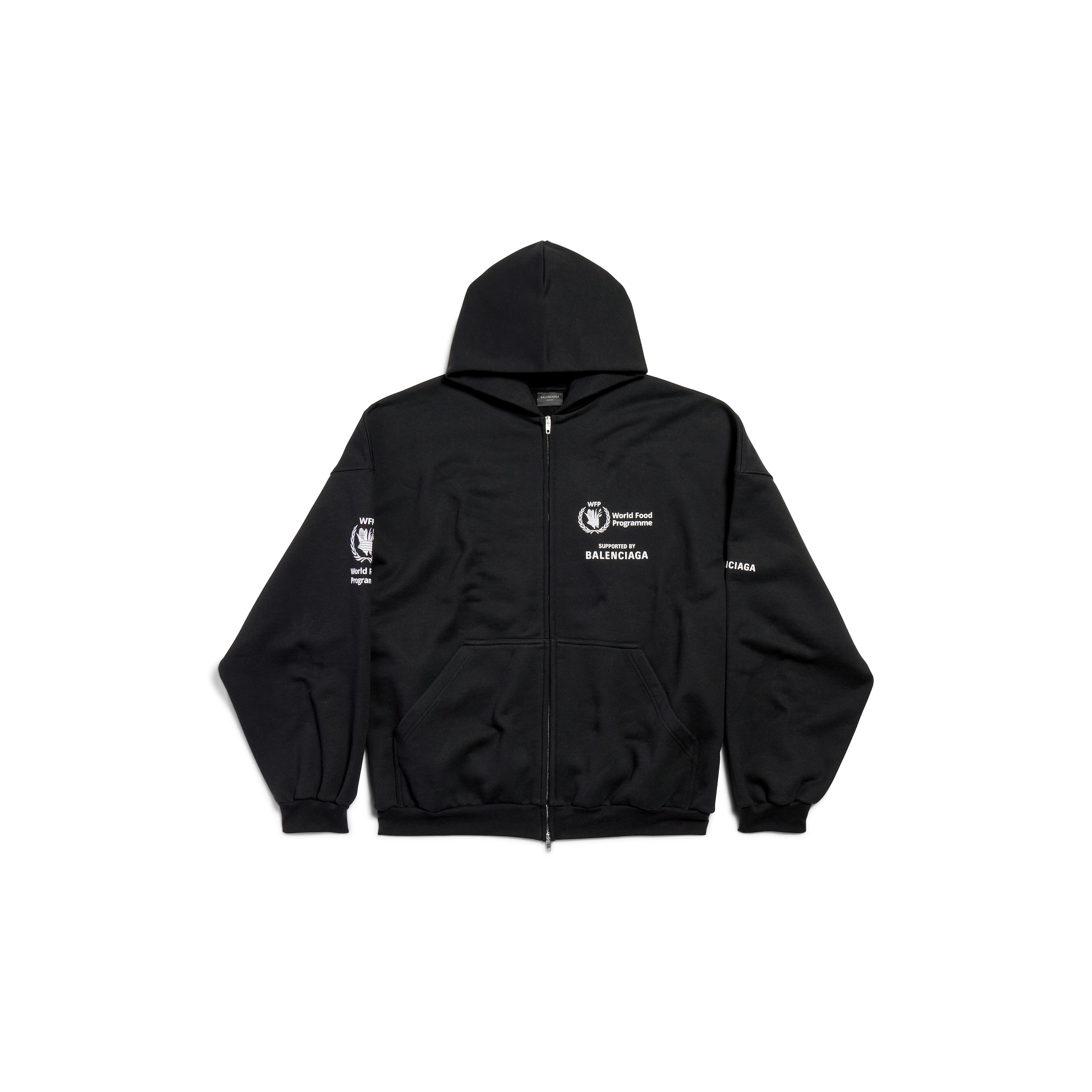 【新品未使用】BALENCIAGA+WFP ジップアップ フーディー アウター Balenciaga Wfp Outerwear Zip-Up Hoodie - Black | Editorialist