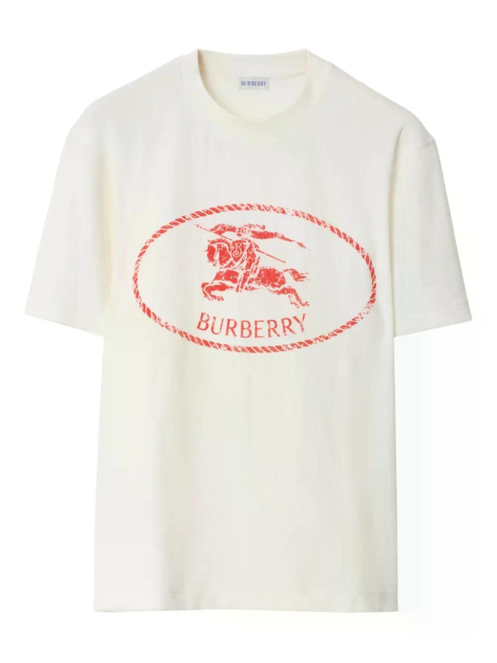 Burberry Logo-Print T-Shirt White Editorialist