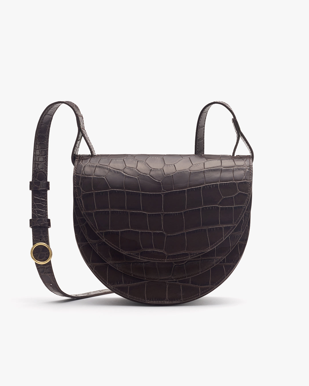 Cuyana Double Moon Saddle Bag Mocha Editorialist