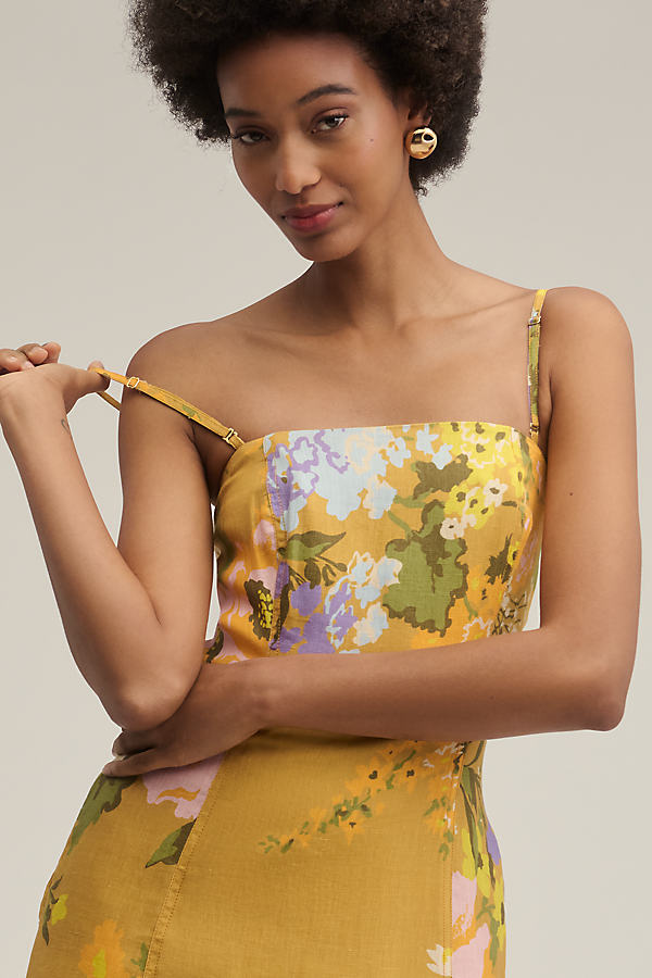 Lovaan Phillipa Linen Midi Dress - Multicolor | Editorialist Lovaan Phillipa Linen Midi Dress - Multicolor | Editorialist